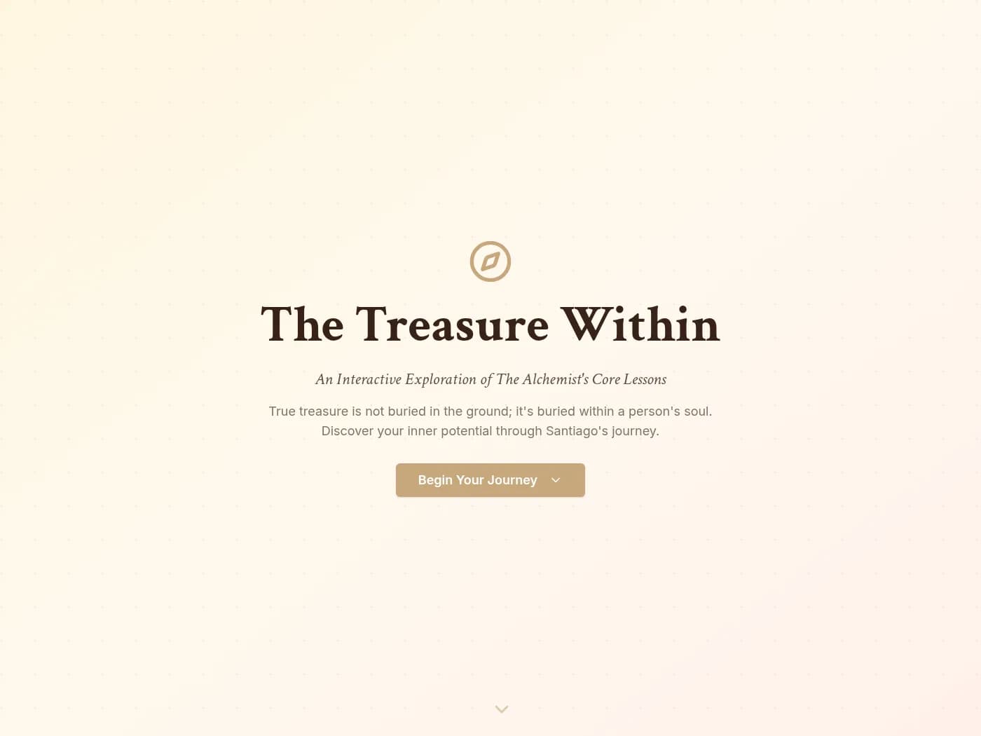 Journey to the Inner Treasure: An Interactive Exploration of The Alchemist's Core Lessons