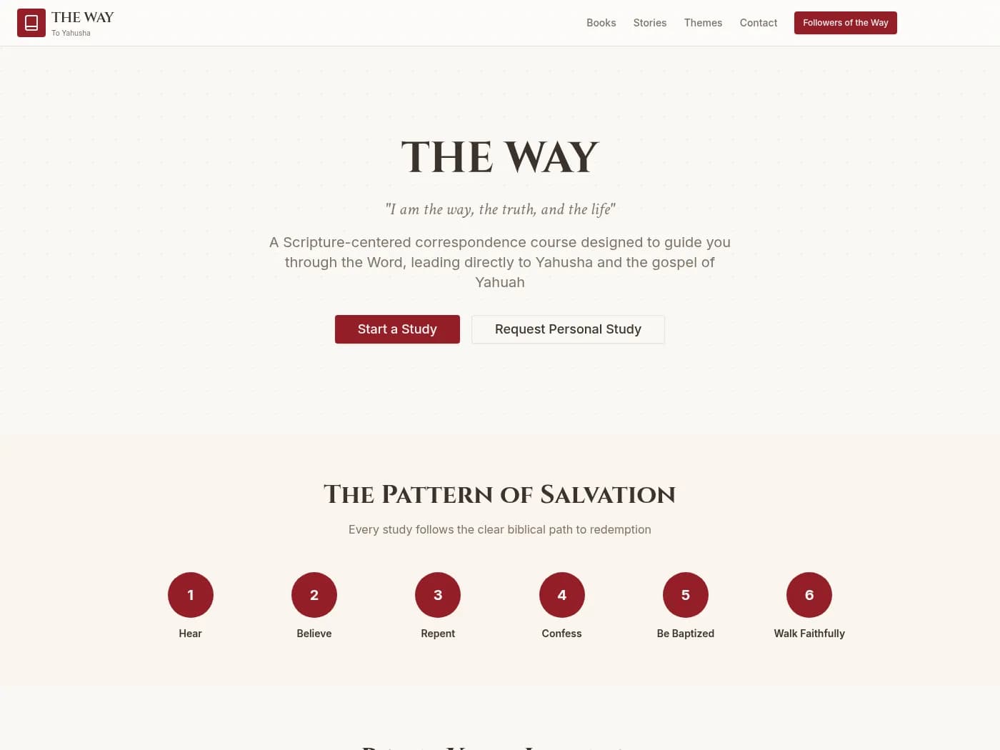 THE WAY – A Comprehensive Scripture-Focused Discipleship and Correspondence App