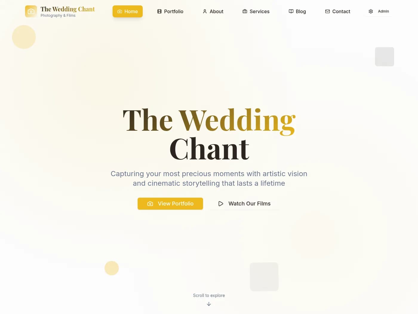 The Wedding Chant 3D Interactive Portfolio Website