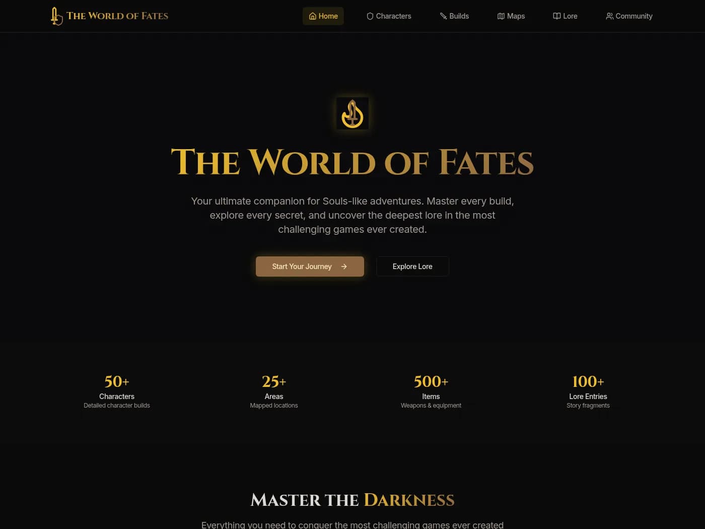 The World of Fates: Souls Game Companion Website