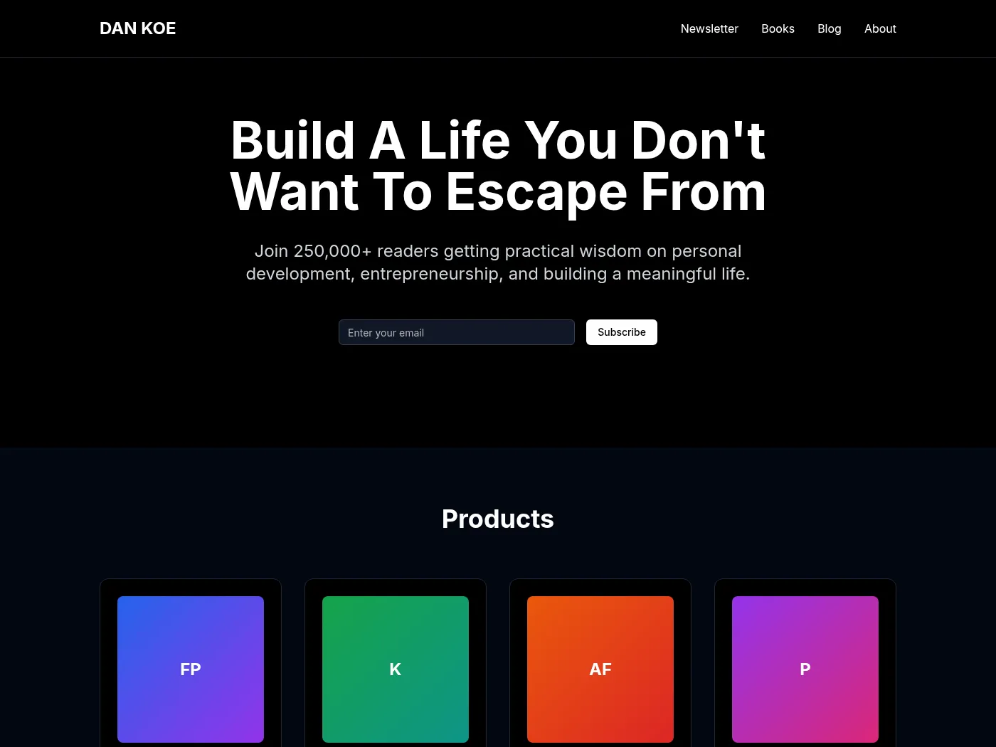 TheDanKoe.com Clone