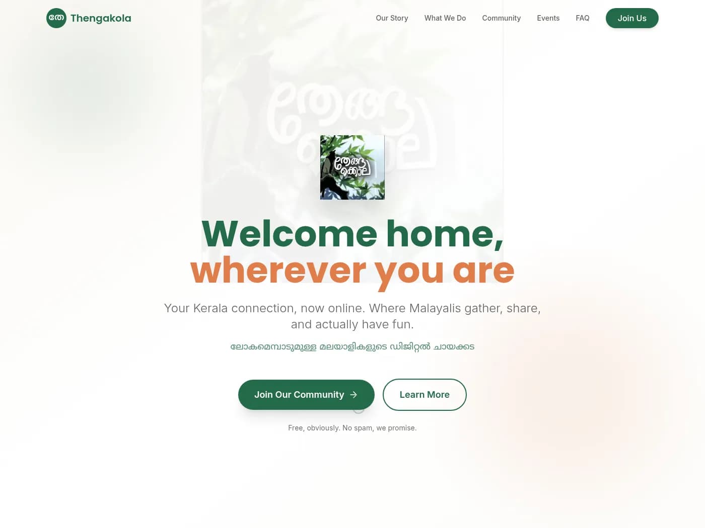 Thengakola Community Website – Authentic Digital Home for Malayalis Worldwide