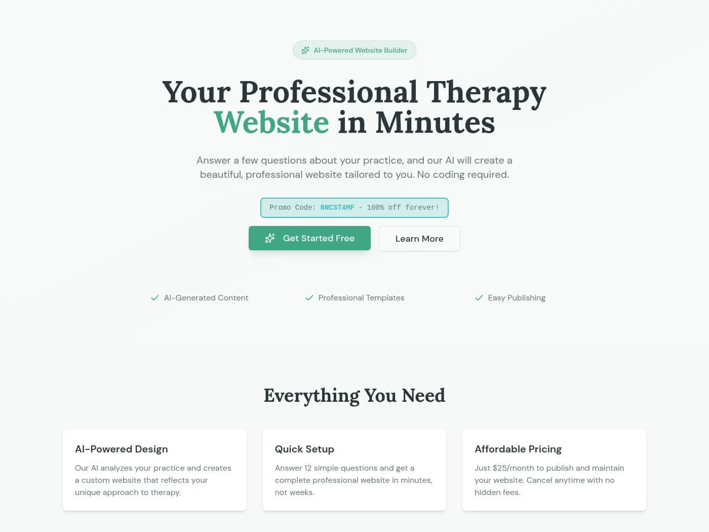 Therapist Site Genie