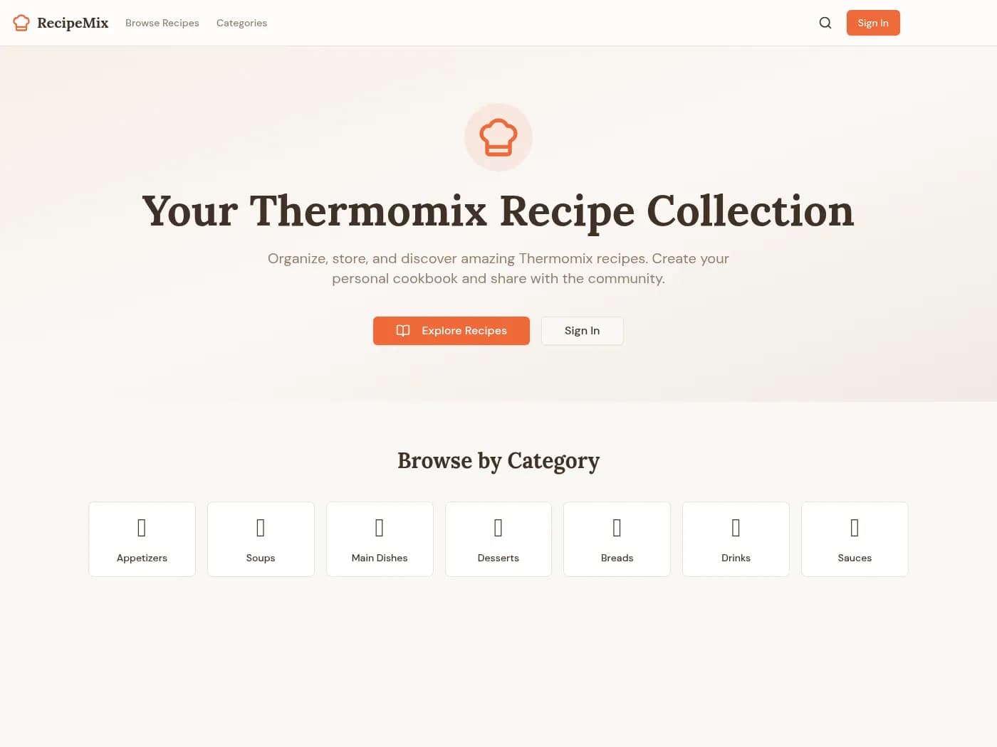 Thermomix Recipe Manager Web App