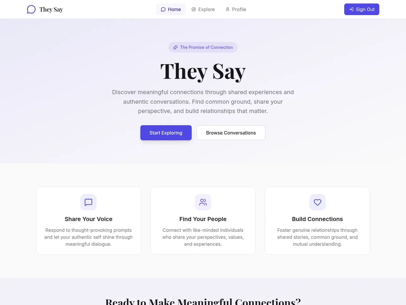 They Say: The Promise of Connection