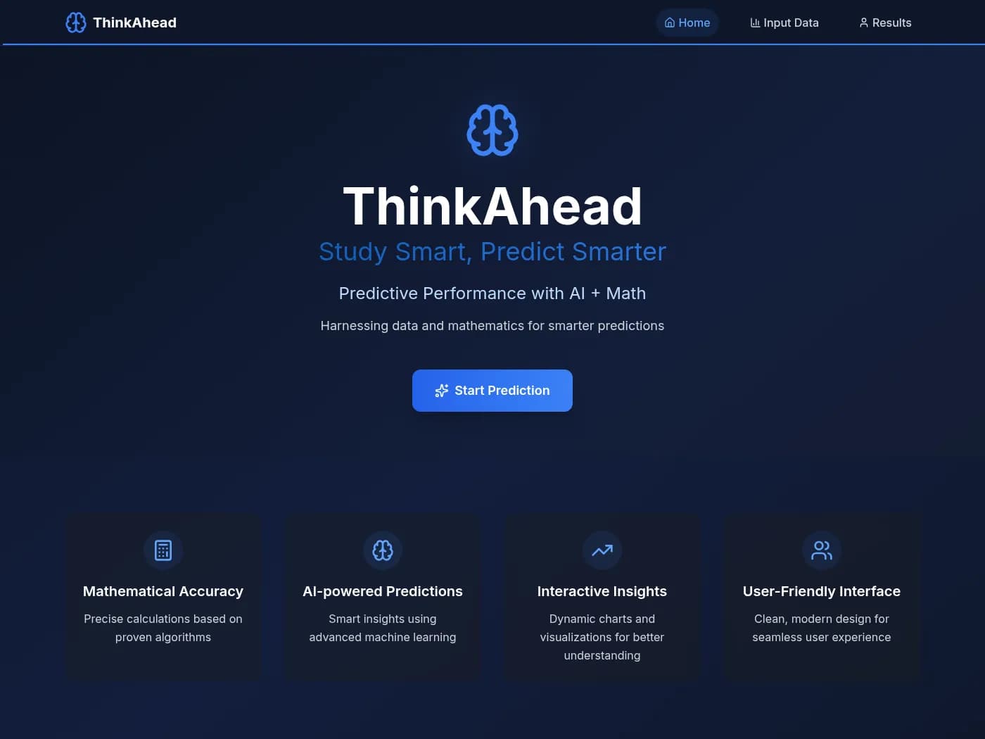 ThinkAhead – AI-Powered Study Prediction and Insights Dashboard