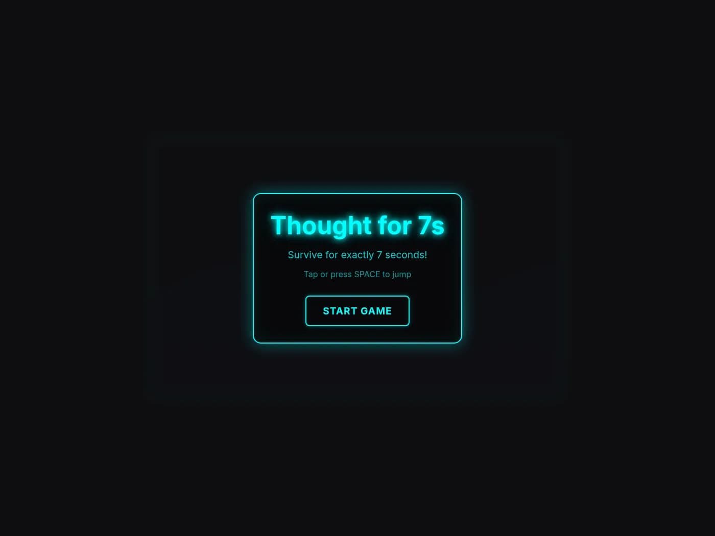 Thought for 7s: Neon Jump Mini Game