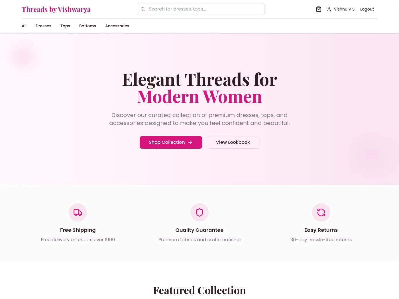 Threads by Vishwarya E-Commerce Platform