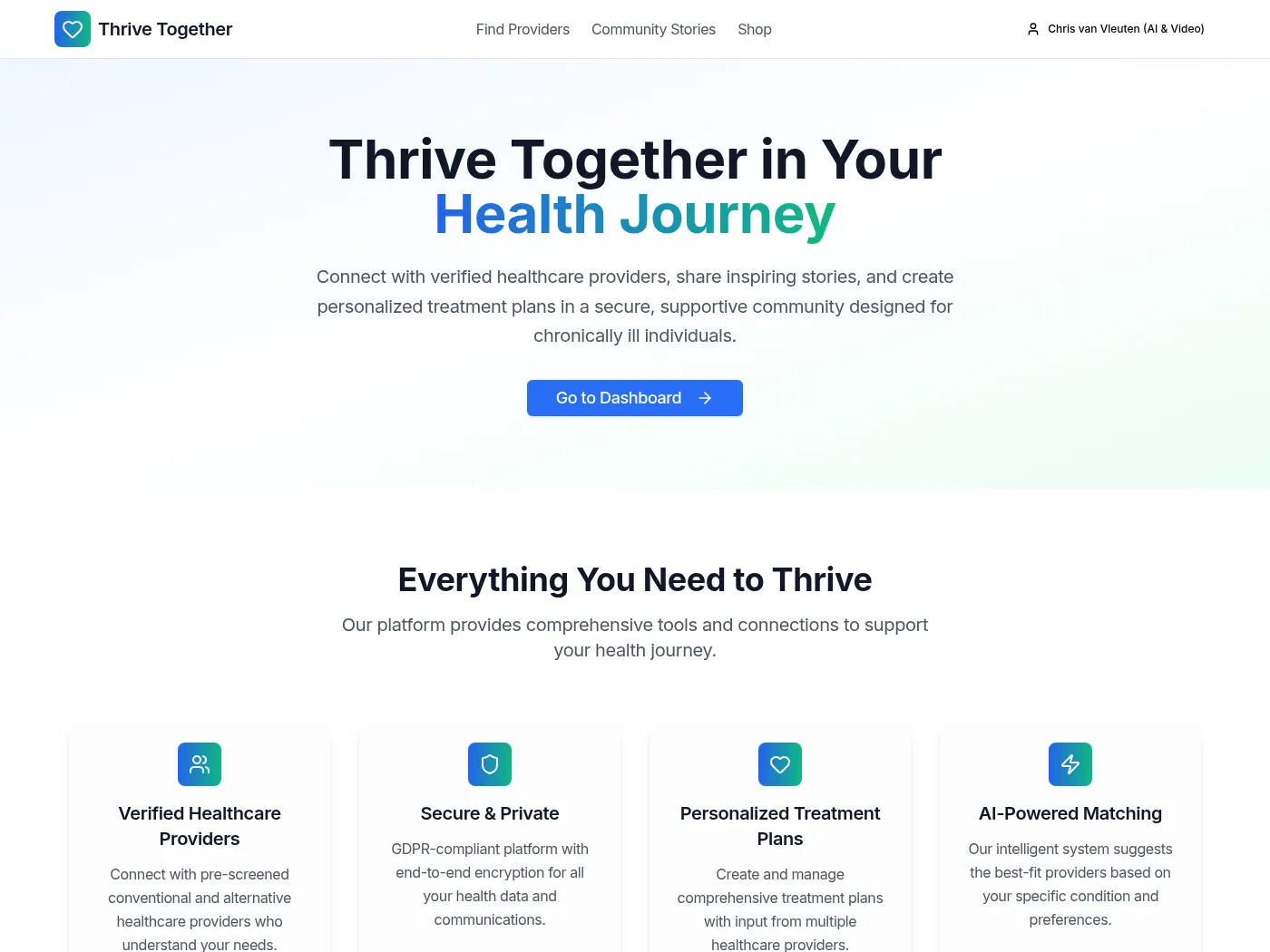 Thrive Together: Secure Community Platform for the Chronically Ill