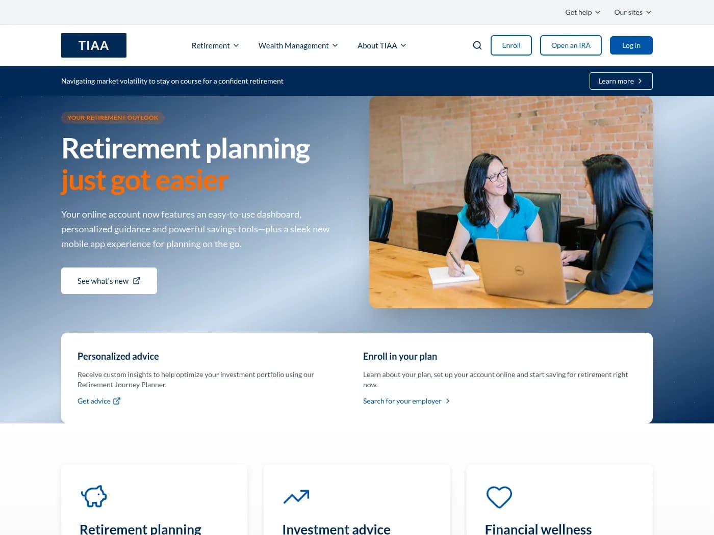 TIAA.org High-Fidelity Responsive Webpage Replica