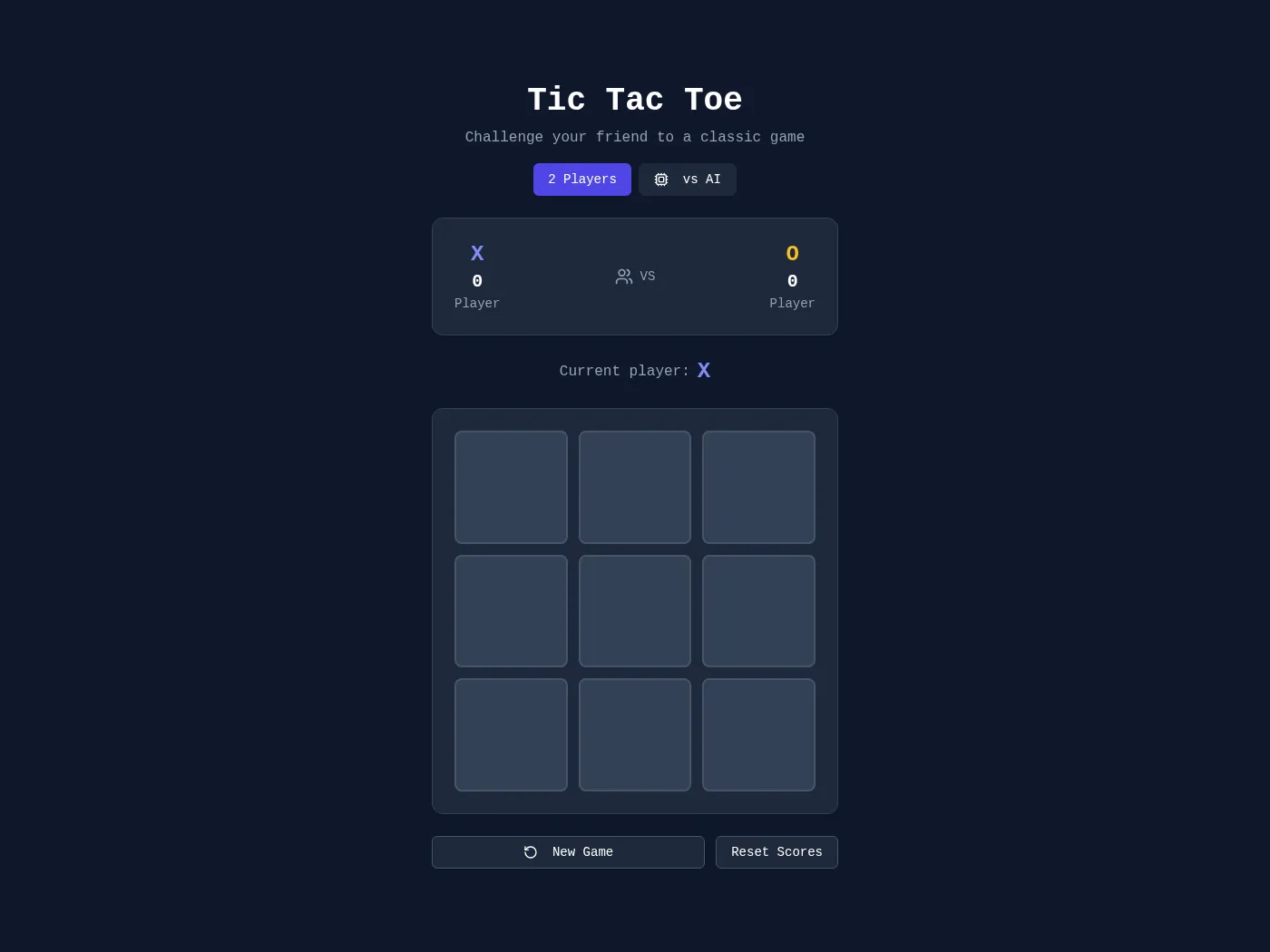Tic Tac Toe Game Deluxe