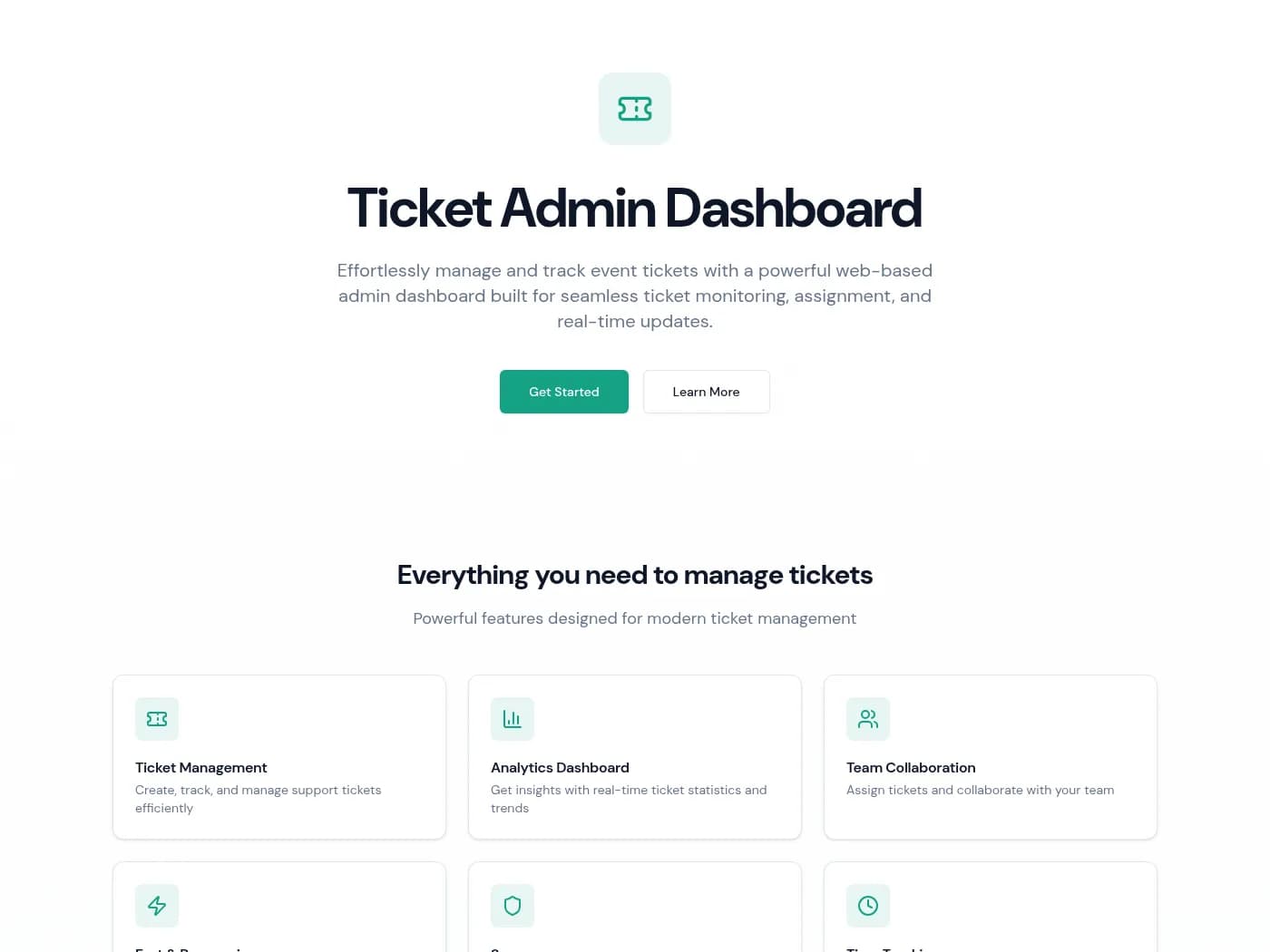 Ticket Admin Dashboard