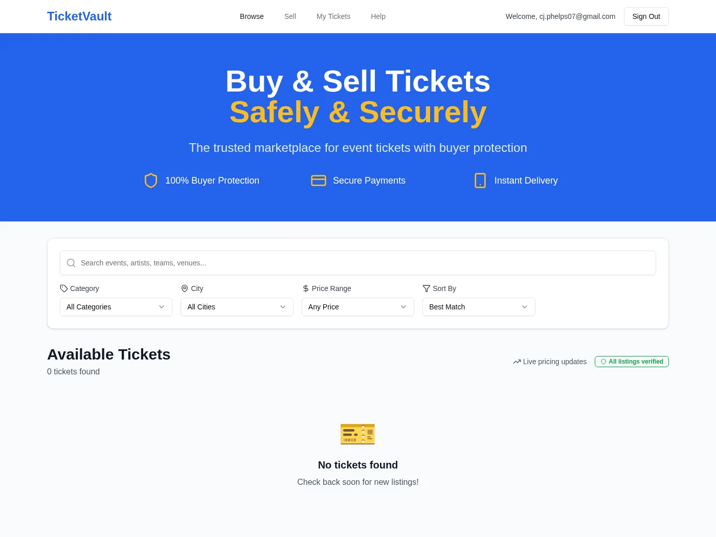 Ticket Resale Marketplace