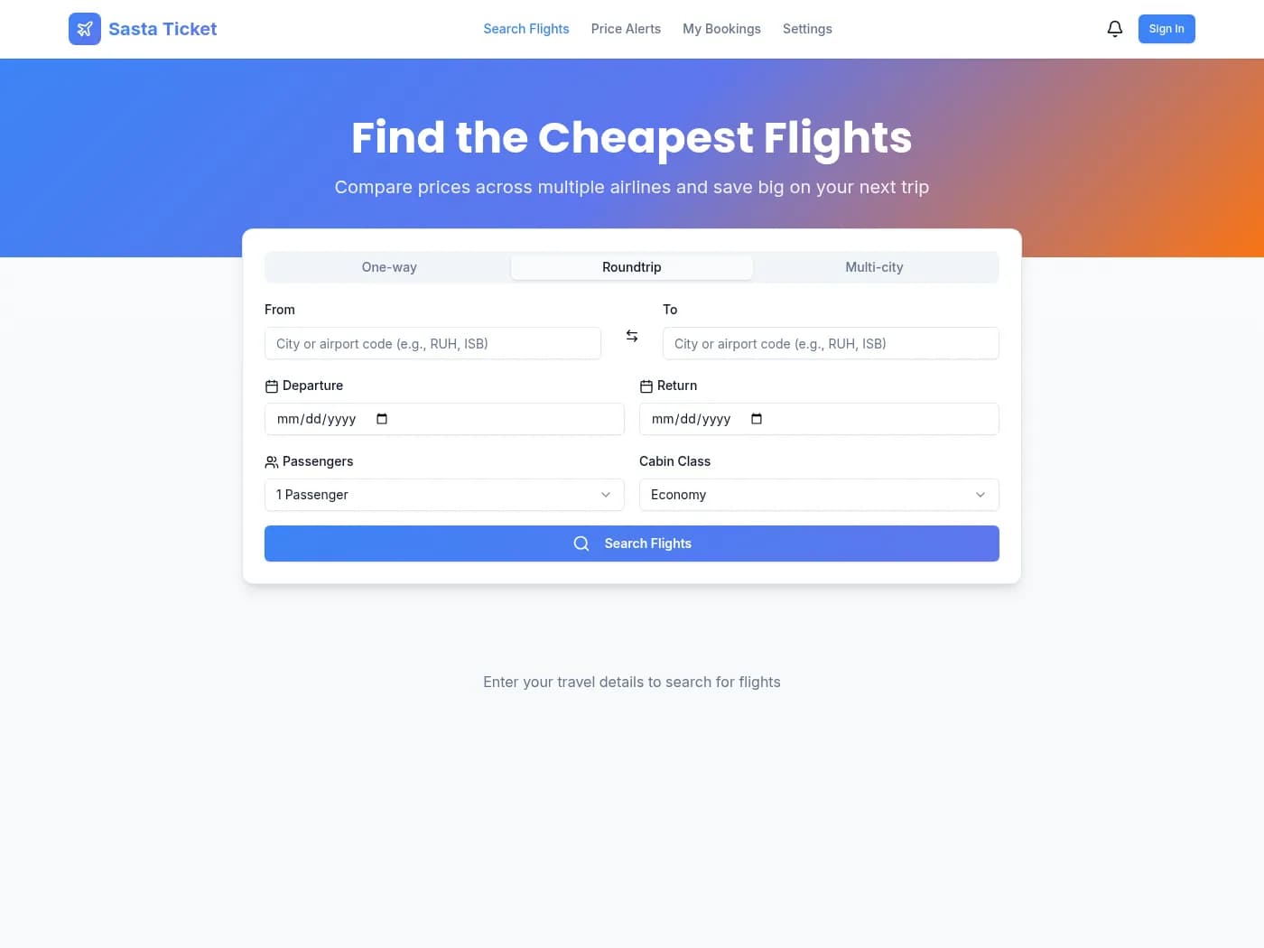 Ticket Scanner – Real-Time Flight Fare Comparison & Alerts App