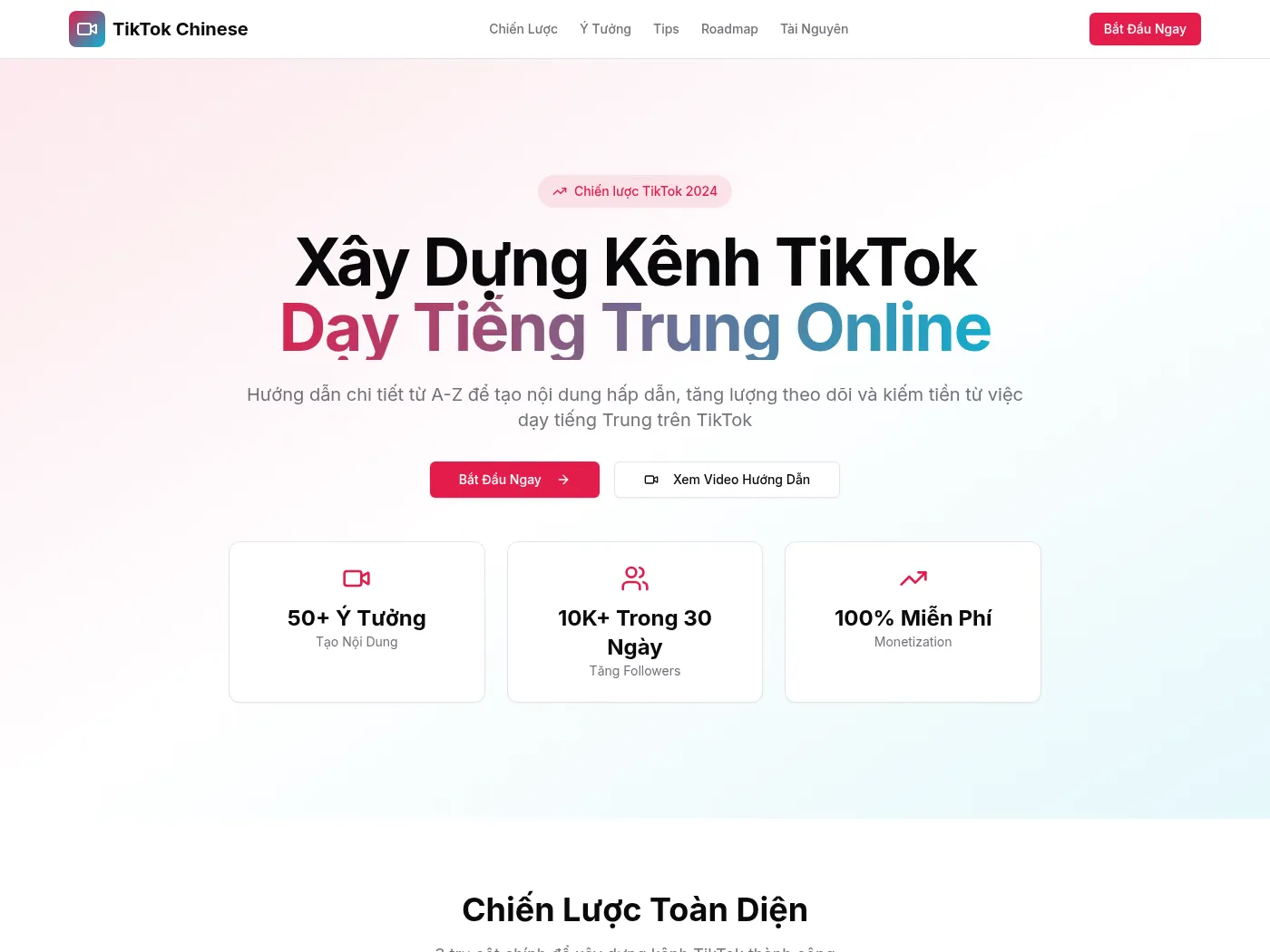 TikTok Channel Strategy for Teaching Chinese Online