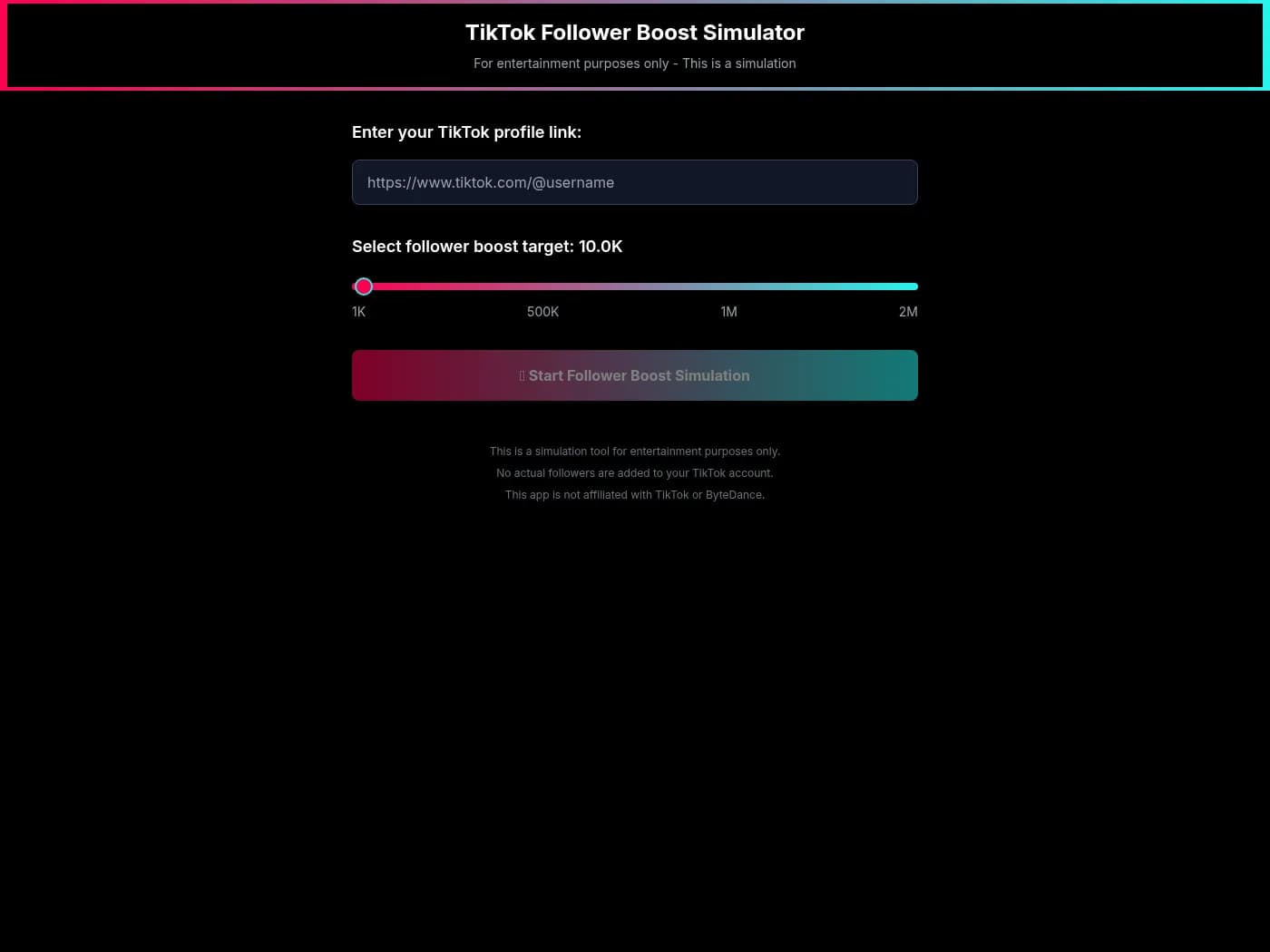 TikTok Follower Boost Simulator
