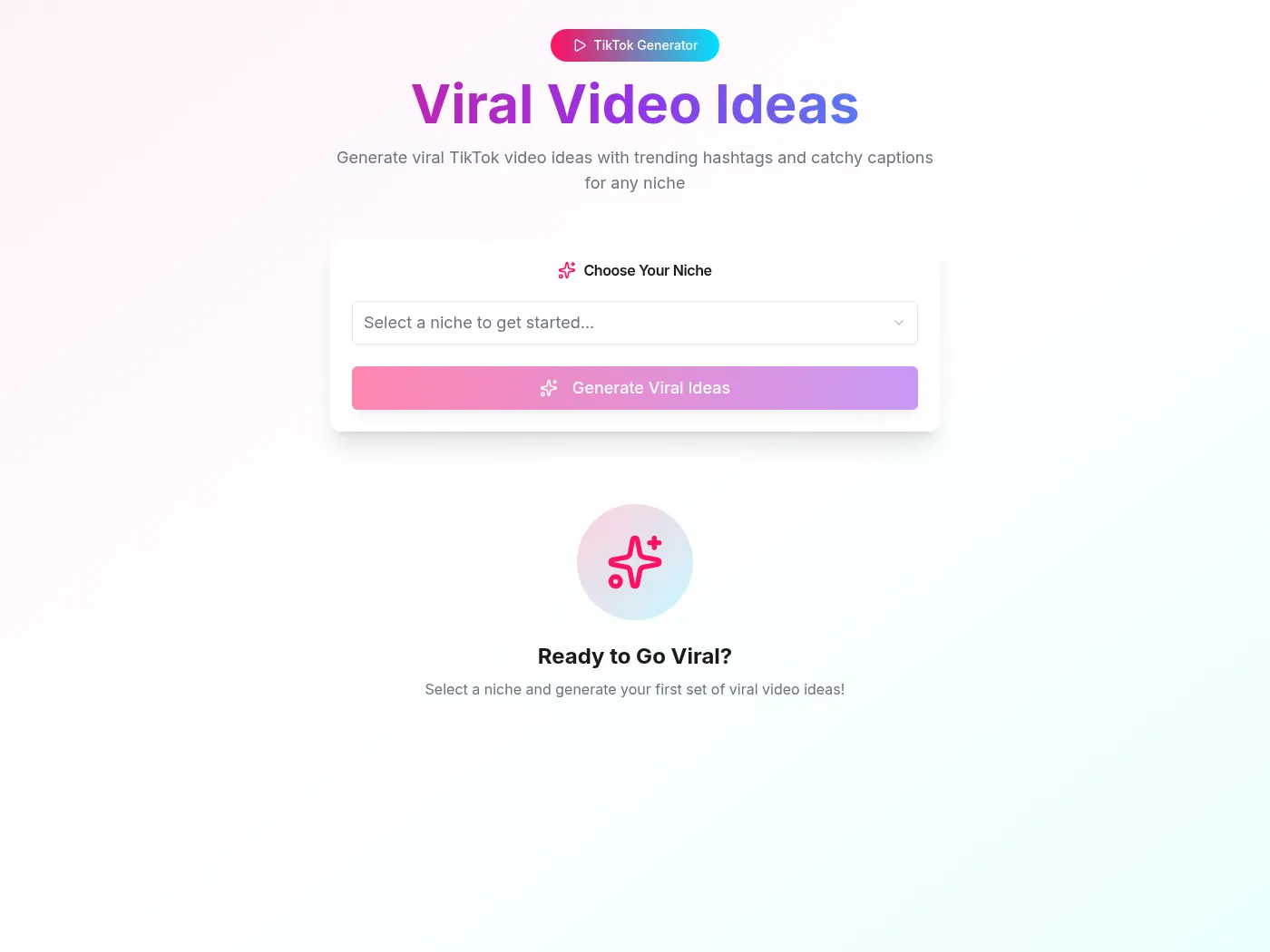 Viral TikTok Video Idea Generator