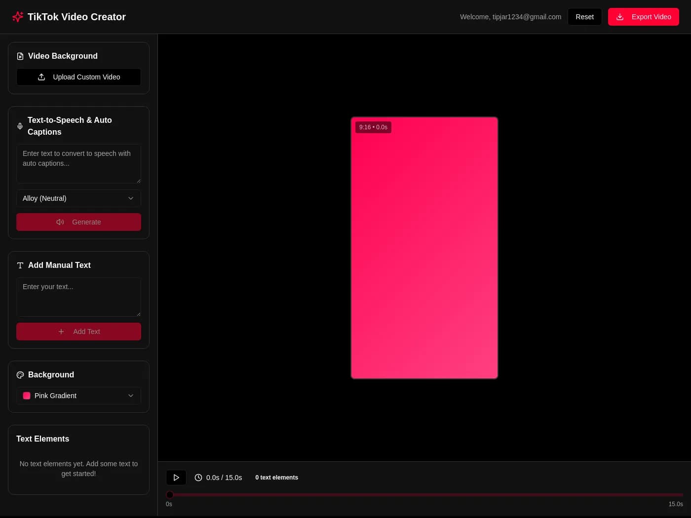 TikTok-Style Video Creator