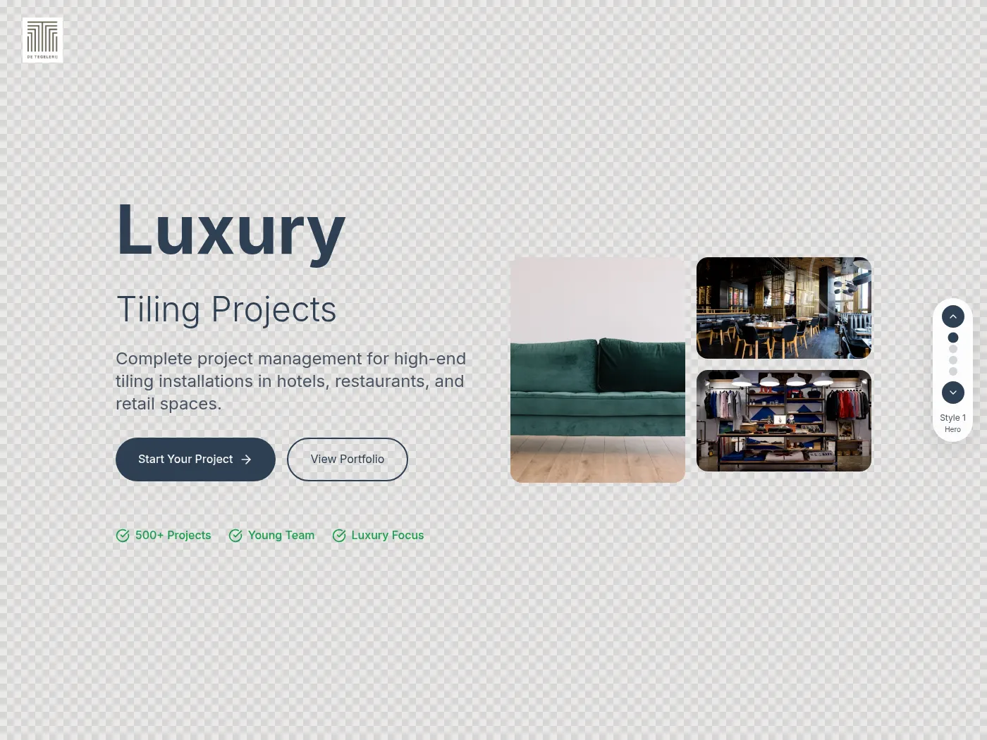 Tiling Project Management Showcase Website