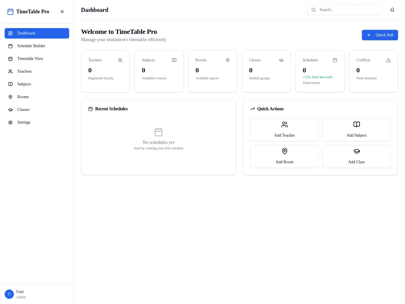 Time Table Scheduling System