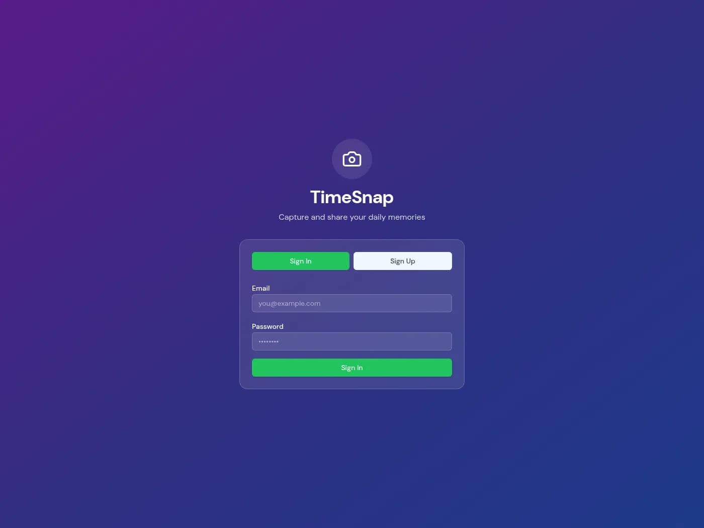 TimeSnap: Social Memory Sharing App