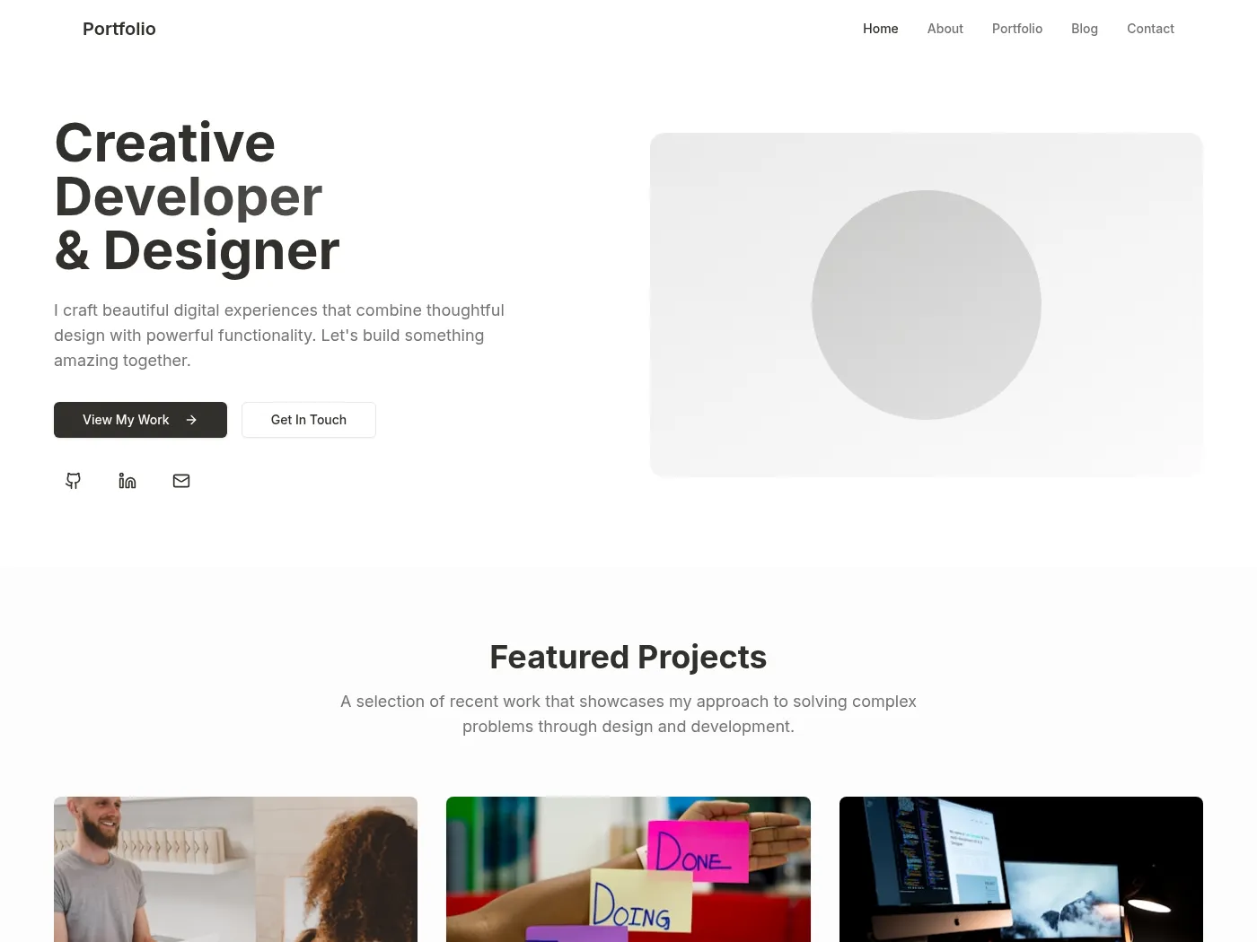 Personal Portfolio and Blog Platform