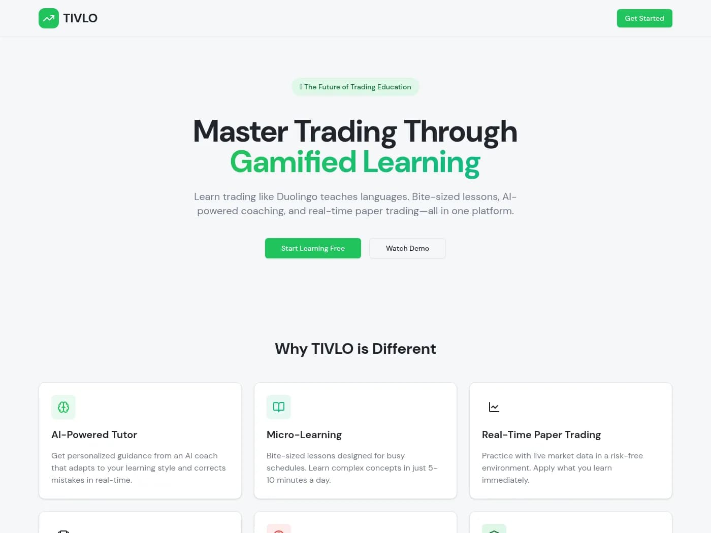 TIVLO: The Gamified AI-Powered Trading Learning & Simulation Platform