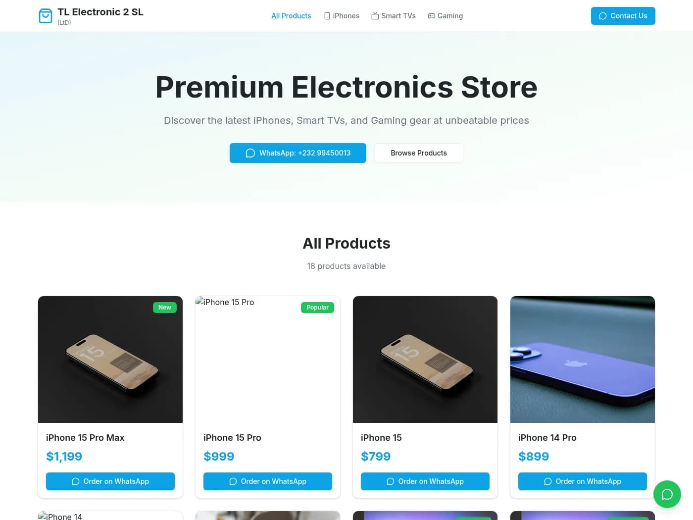 TL Electronic 2 SL (LtD) Tech Storefront