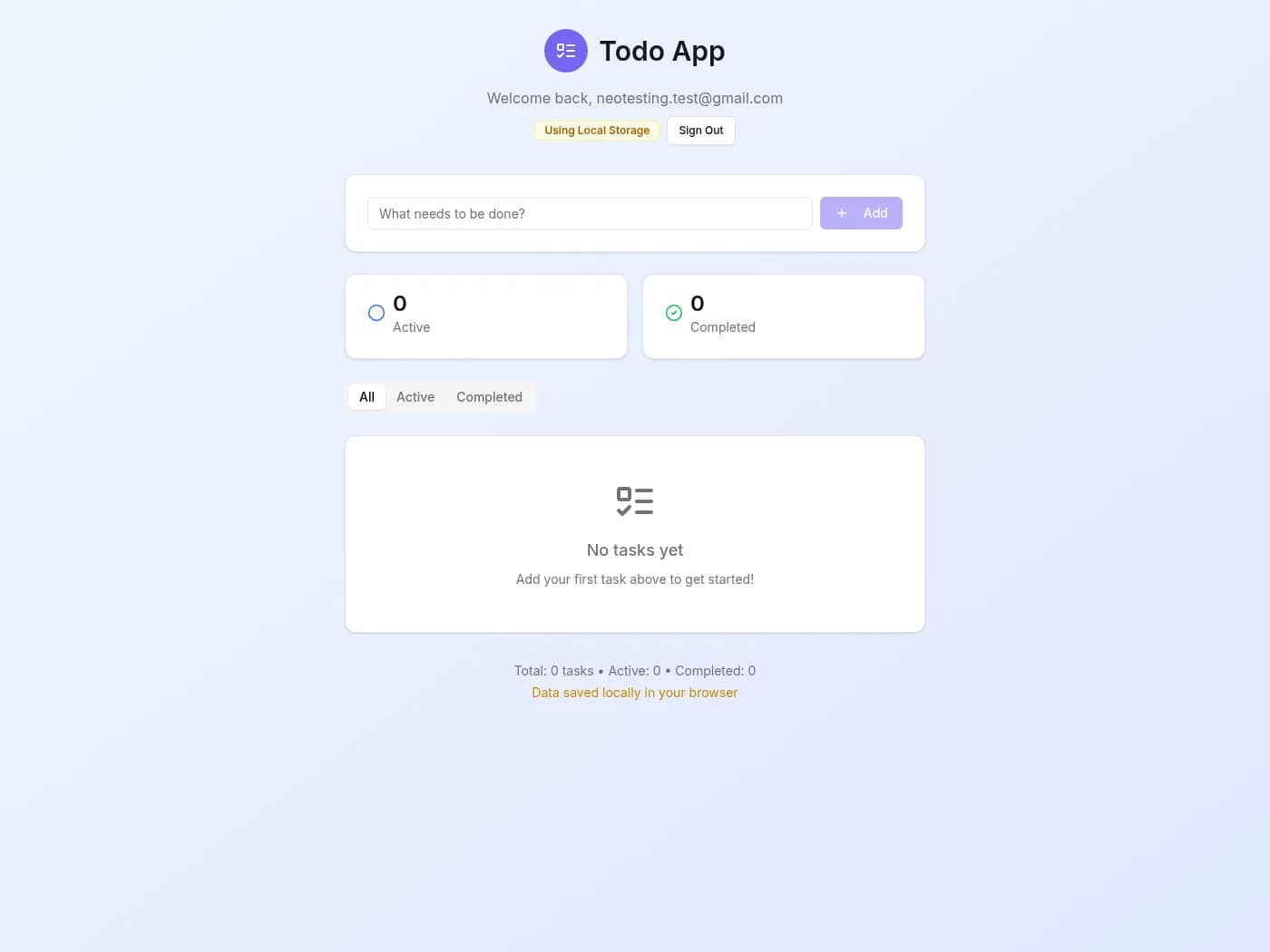 Todo App with Persistent Database