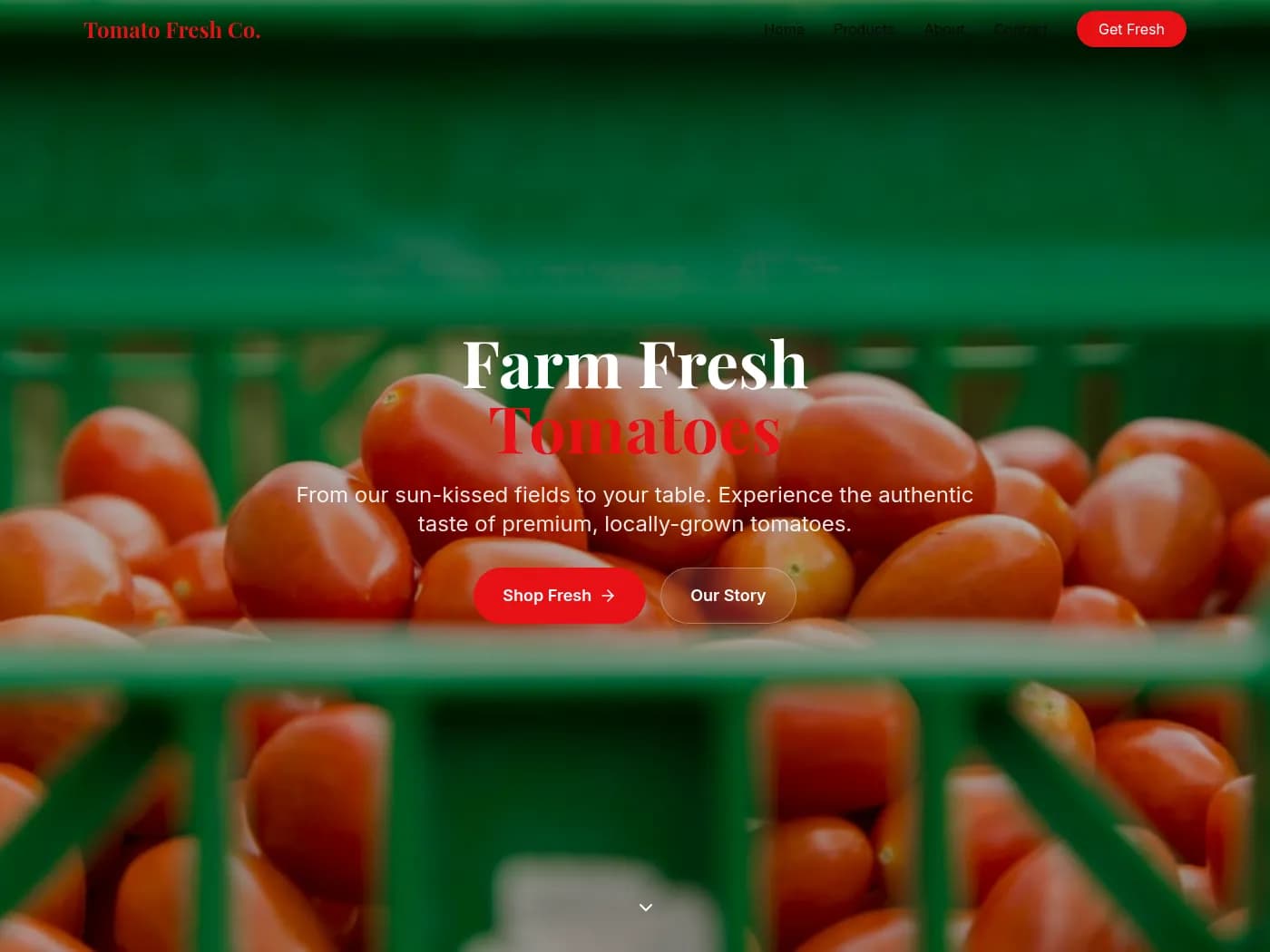 Tomato Company Landing Page