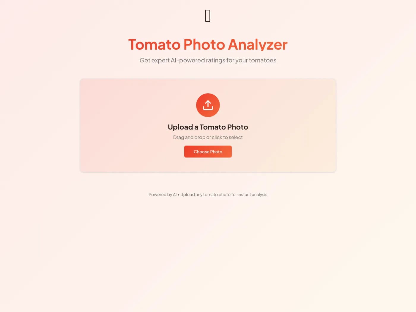 Tomato Photo Analyzer & Rater