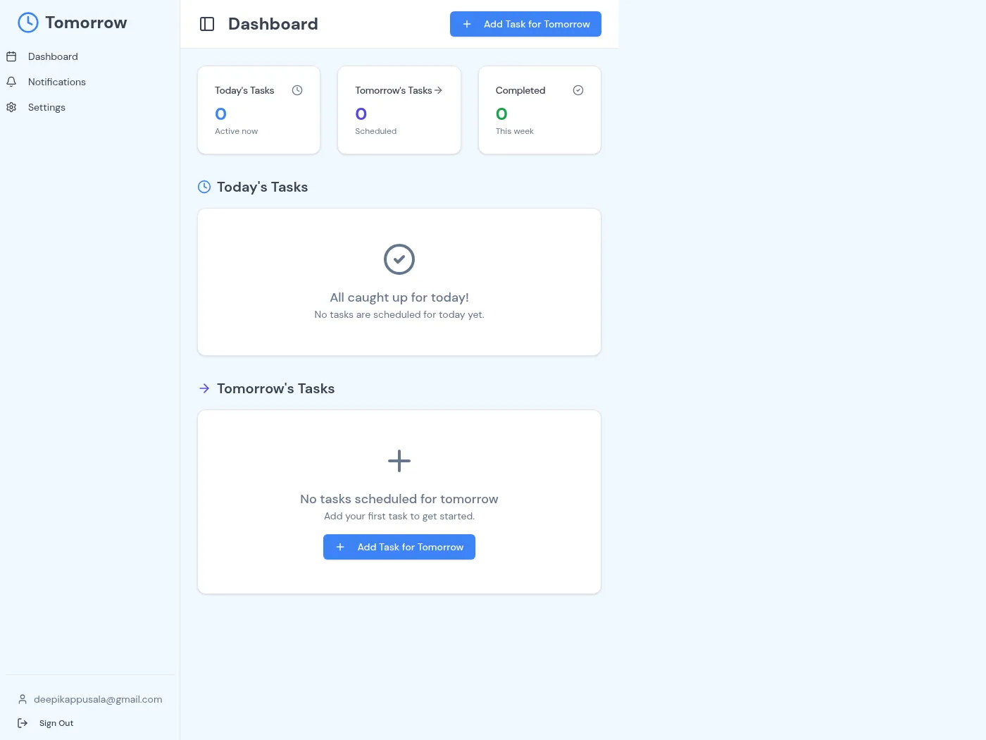 Tomorrow Task Manager for Busy Professionals