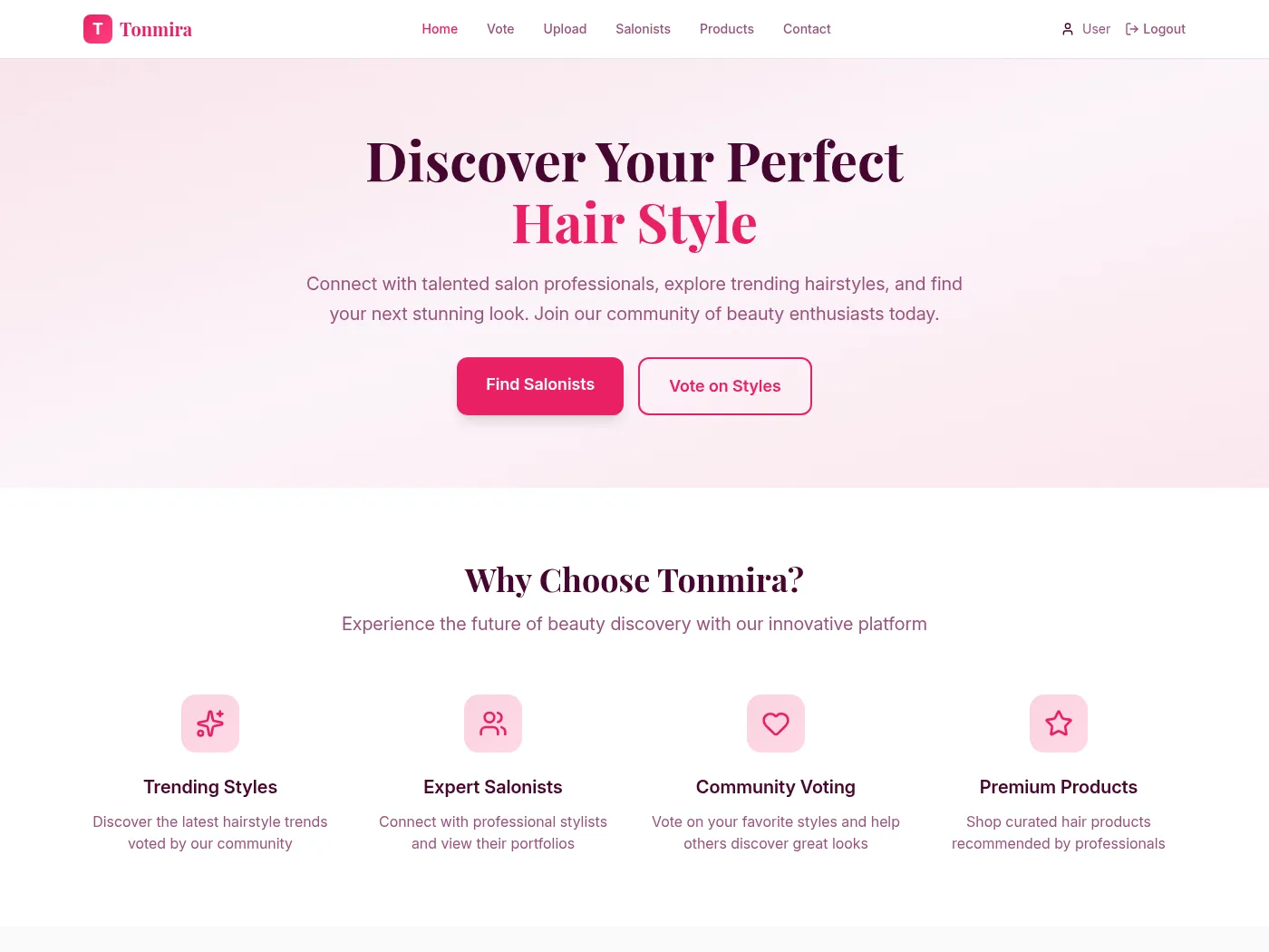 Tonmira: A Modern Platform Connecting Salonists and Clients