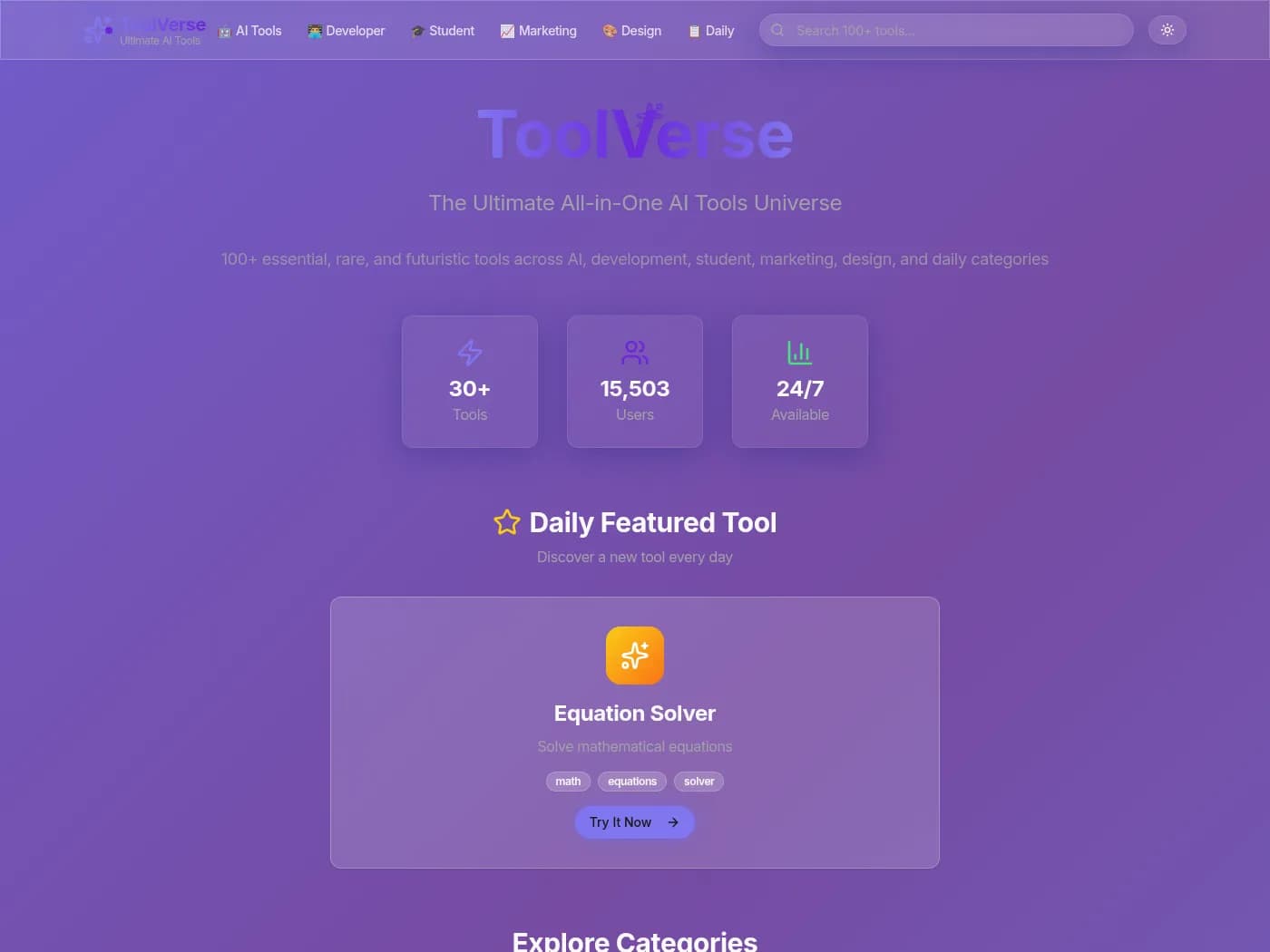ToolVerse – The Ultimate All-in-One AI Tools Universe