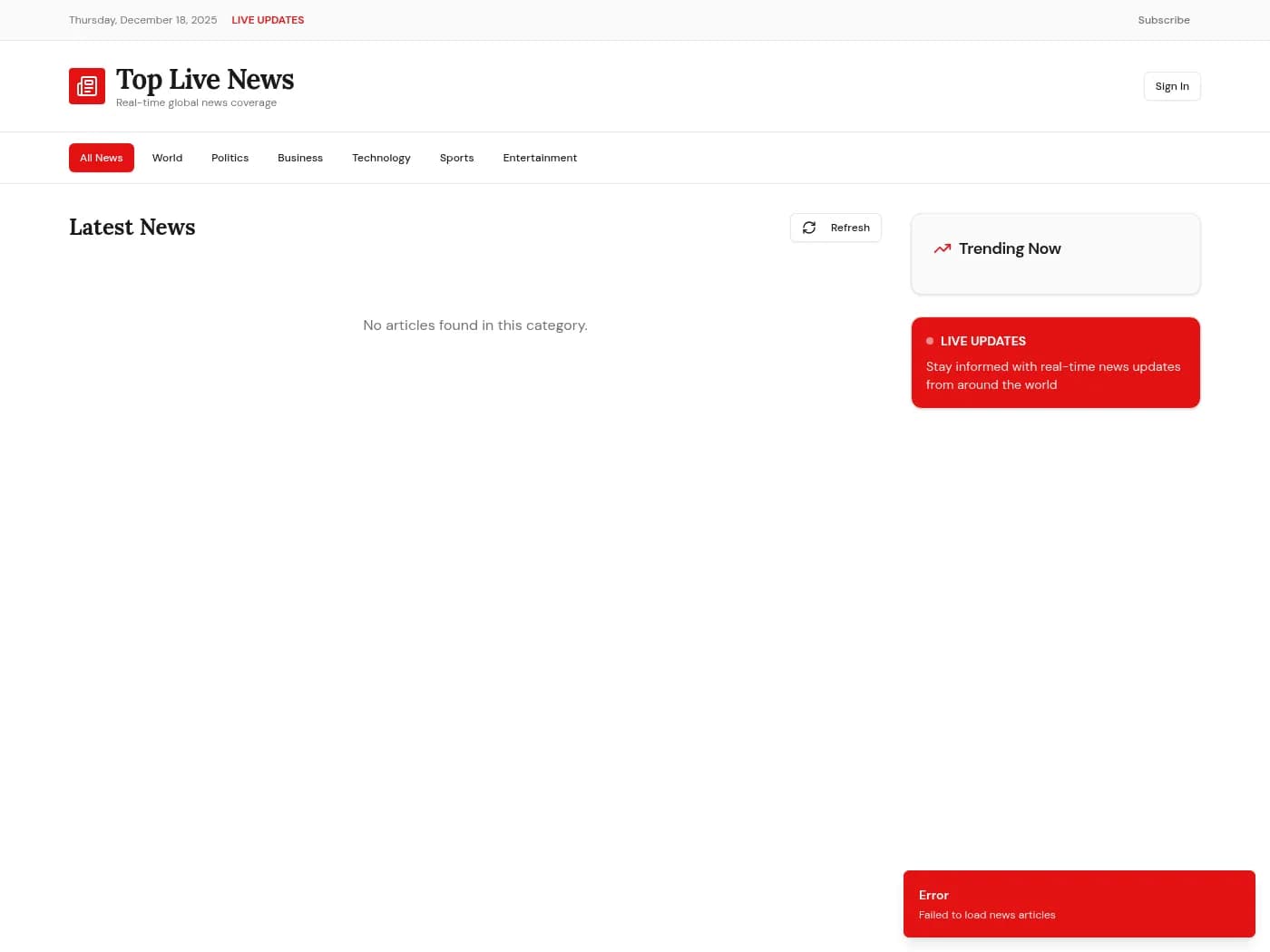 Top Live Newspaper Clone