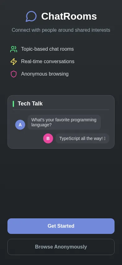 Topic-Based Social Chat Rooms Mobile App