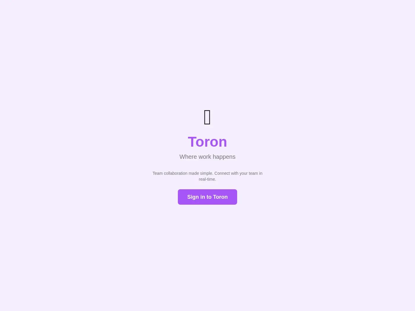 Toron - Slack Clone Collaboration Platform