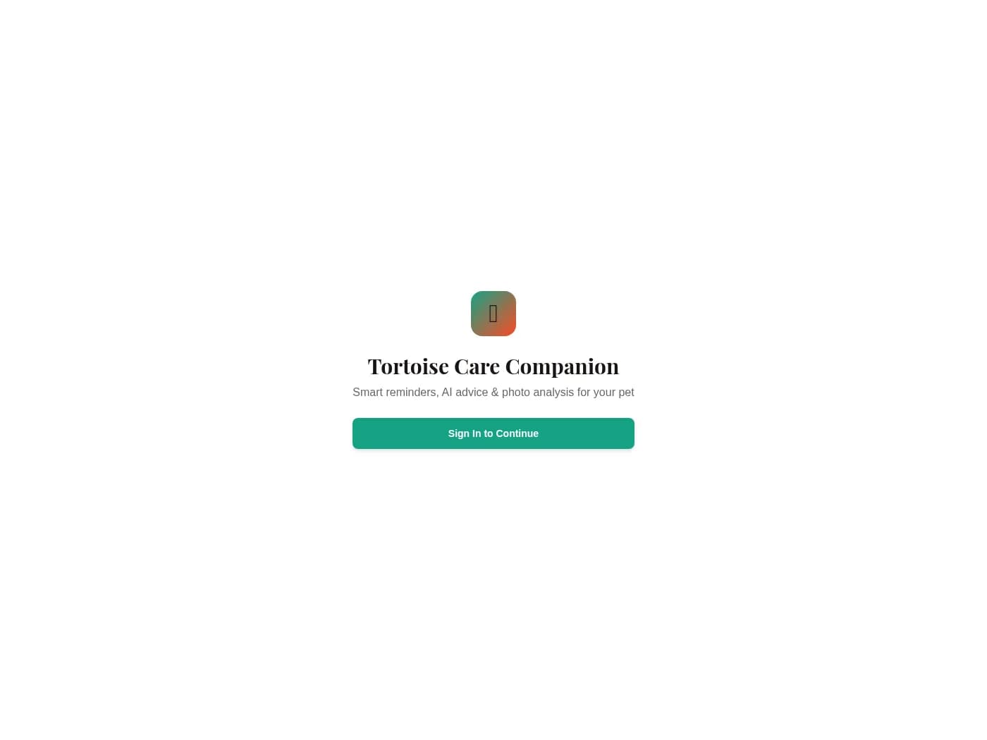 Tortoise Care Companion: Smart Reminders, Chatbot & Visual Diet Advice