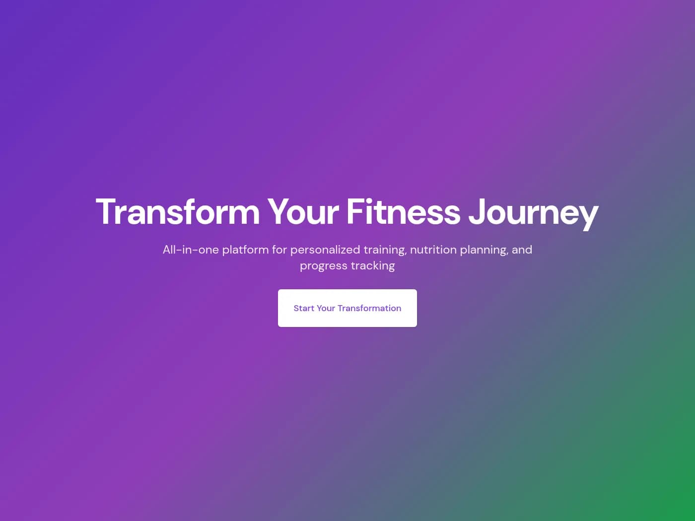 Total Fitness Platform: All-in-One Personalized Health, Training, and Nutrition App & Website