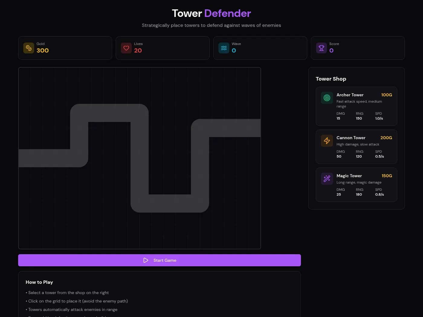 Tower Defender 2D
