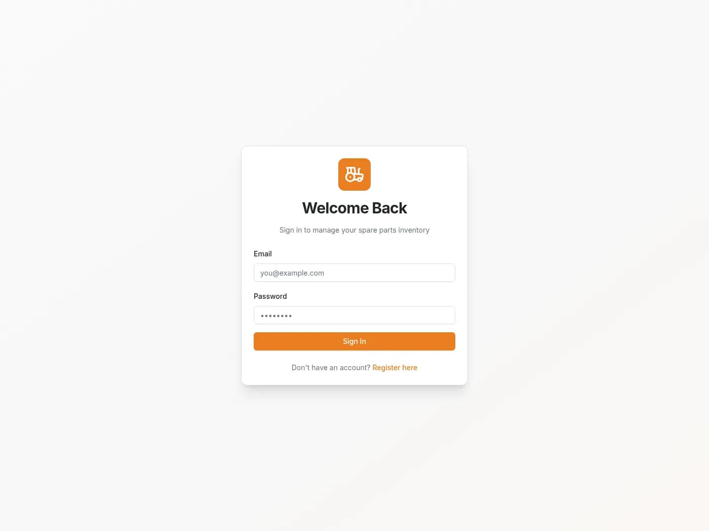 Tractor Spare Parts Management System Website