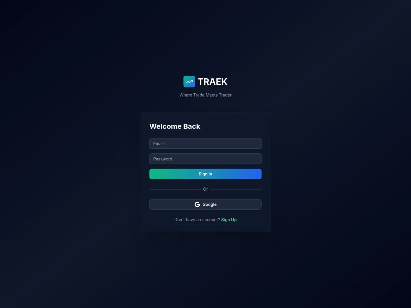 TRAEK — Social Platform for Traders to Share Insights & Connect