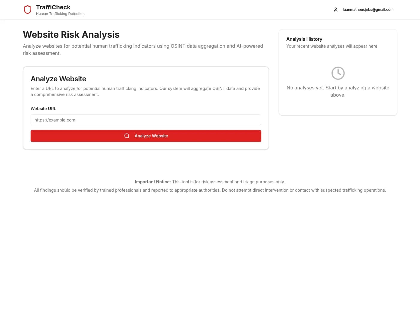 TraffiCheck — Web risk scoring for human trafficking detection and intervention support