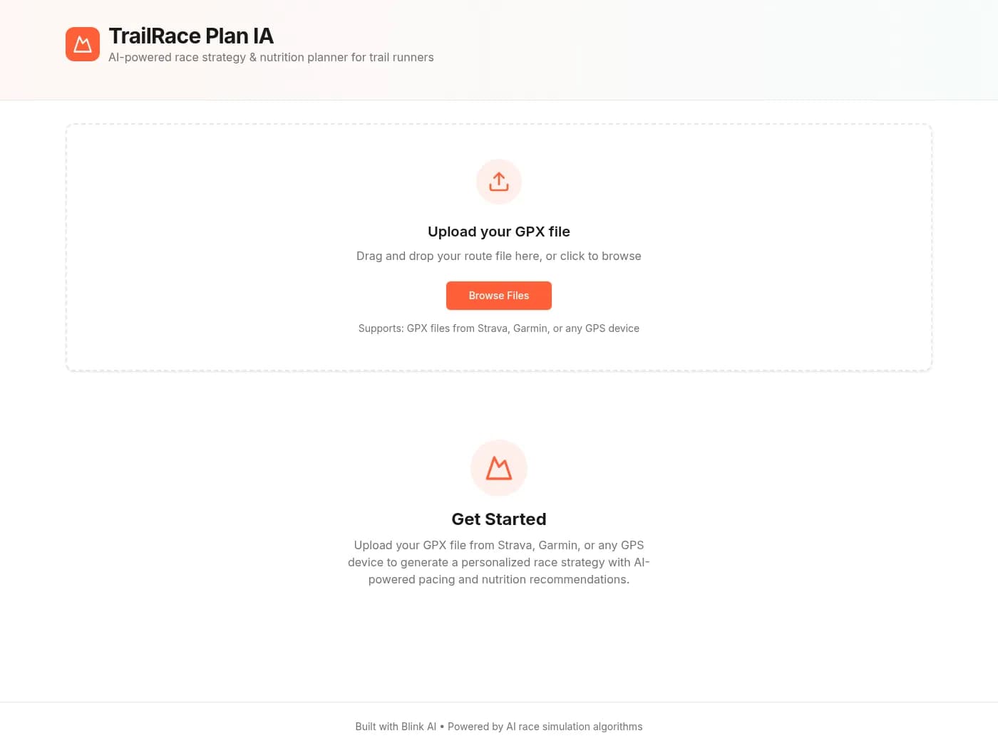 TrailRace Plan IA – Smart Course Analyzer & Nutrition Planner for Runners