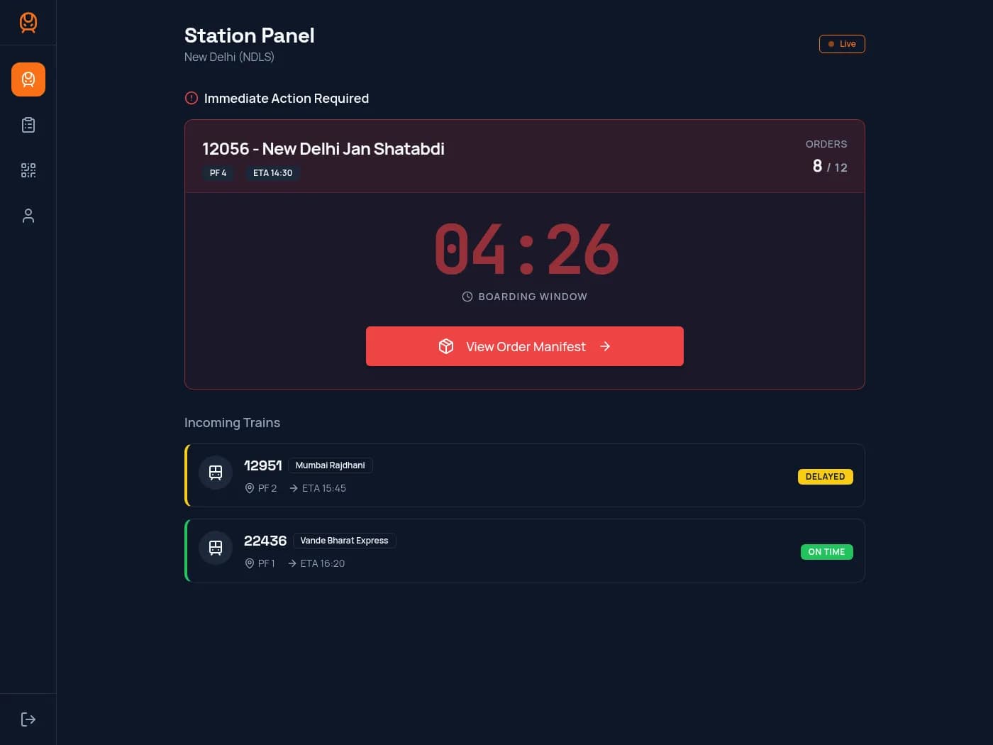 TrainQuick Station Vendor Integration Suite