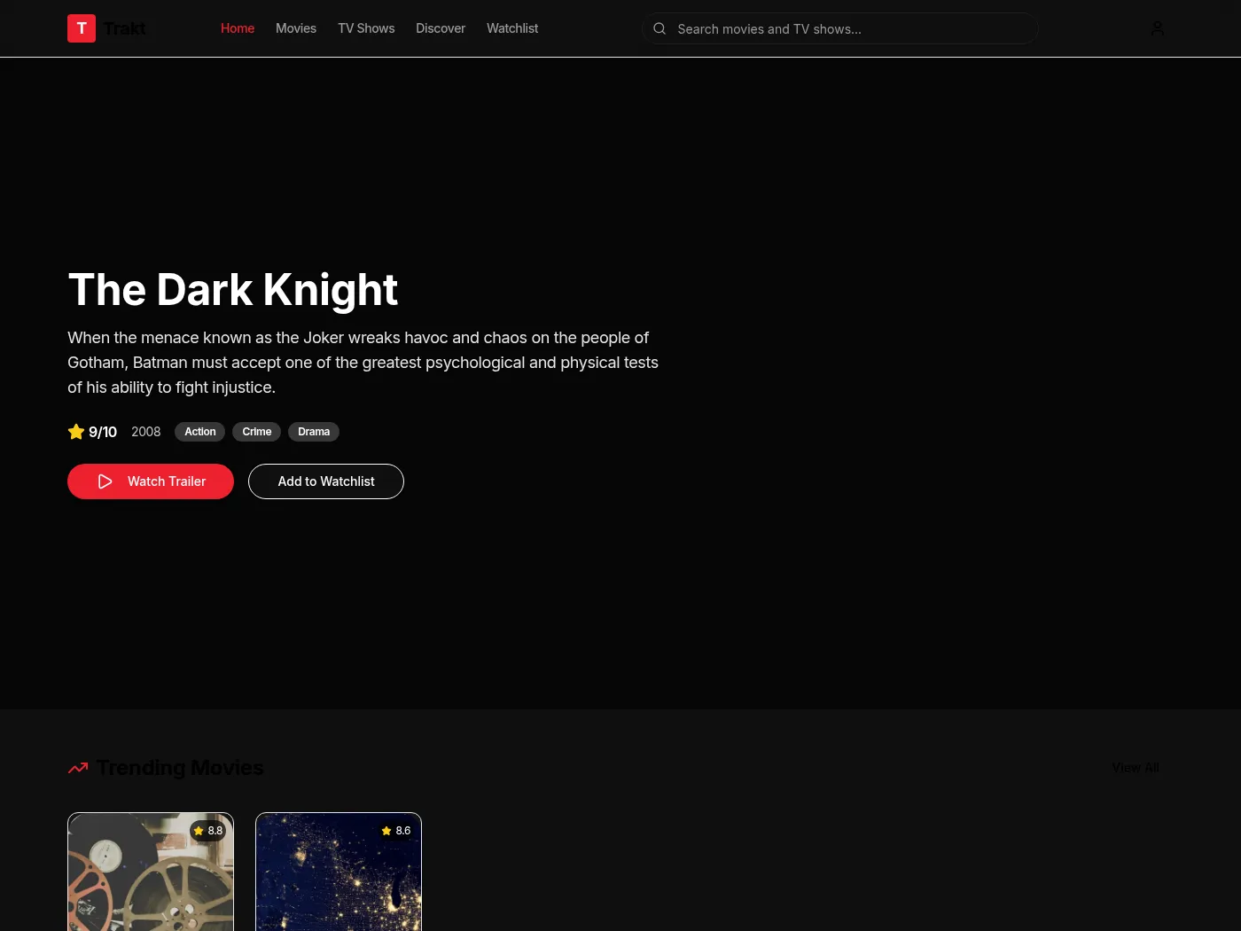 Trakt.tv Clone