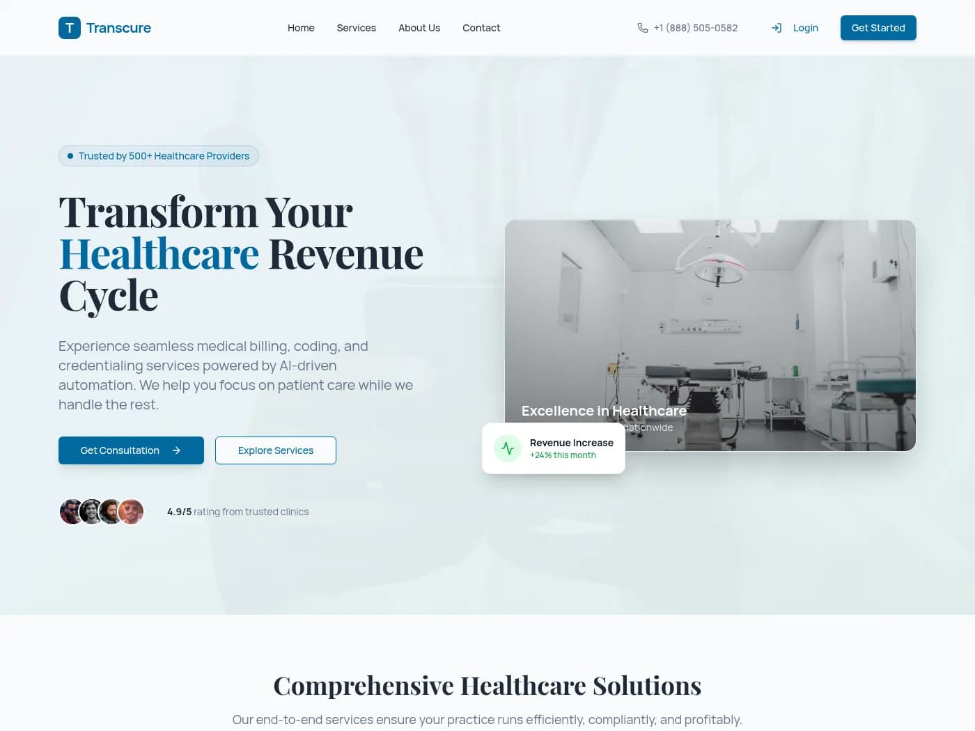 Transcure Inspired Healthcare Services Portal