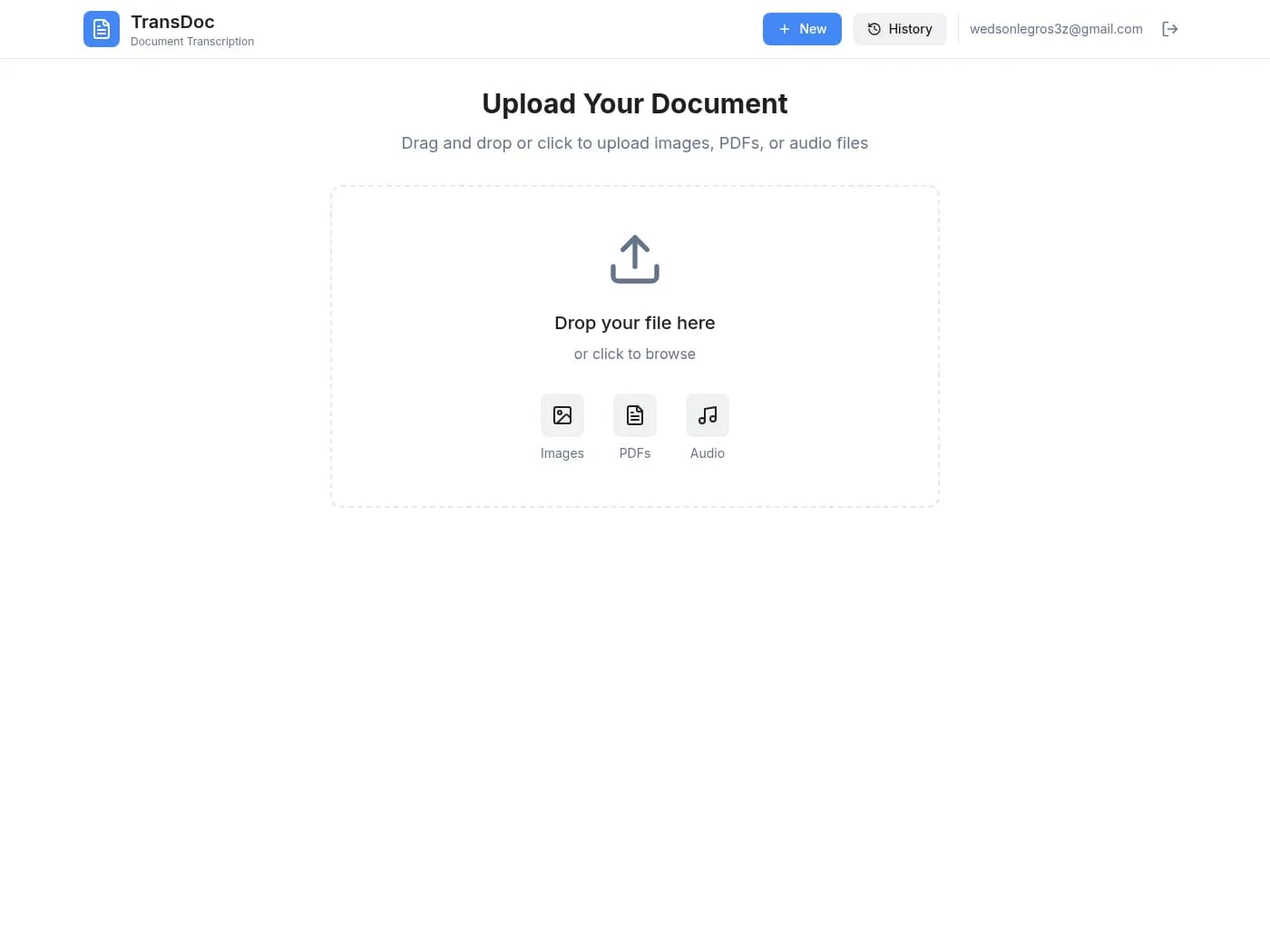 TransDoc: Transcription web app for Google integration