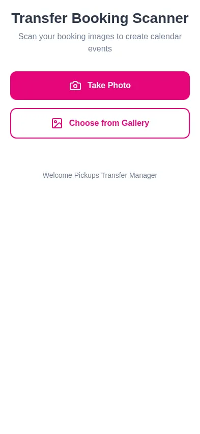 Android Transfer Booking Image Reader & Google Calendar Integration