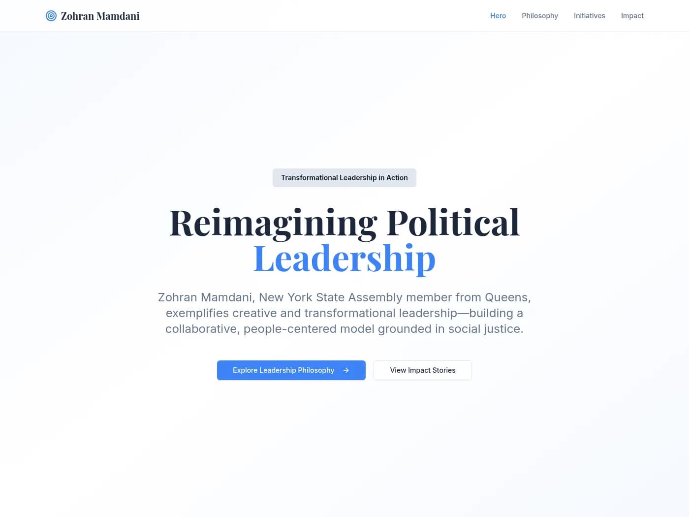 Transformational Leadership Profile: Zohran Mamdani